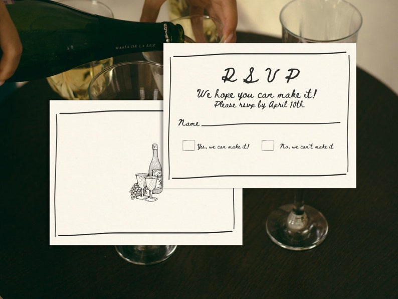 Penny Lane Wedding RSVP Card - Digital Template | RSVP Design ...