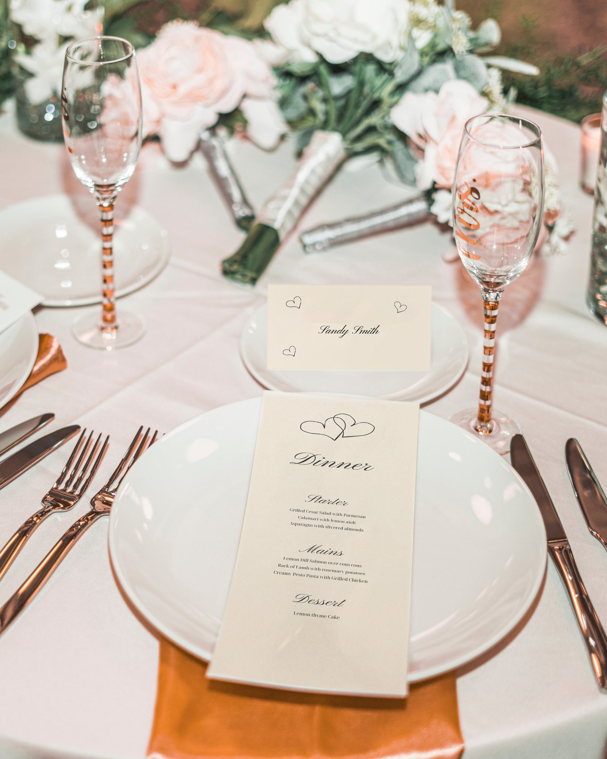 Cupid Hand Drawn Dinner Menu - Digital Template | Menu Design ...