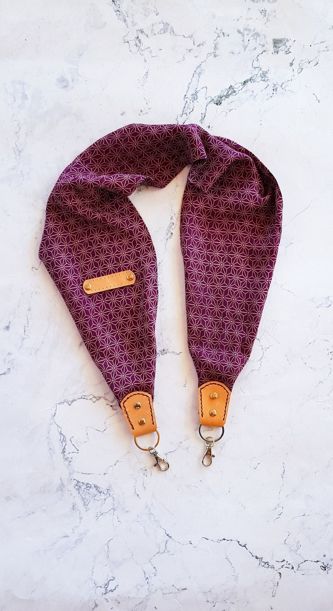 Handmade Burgundy Camera Scarf, Personalized Leather Neck Strap - Etsy
