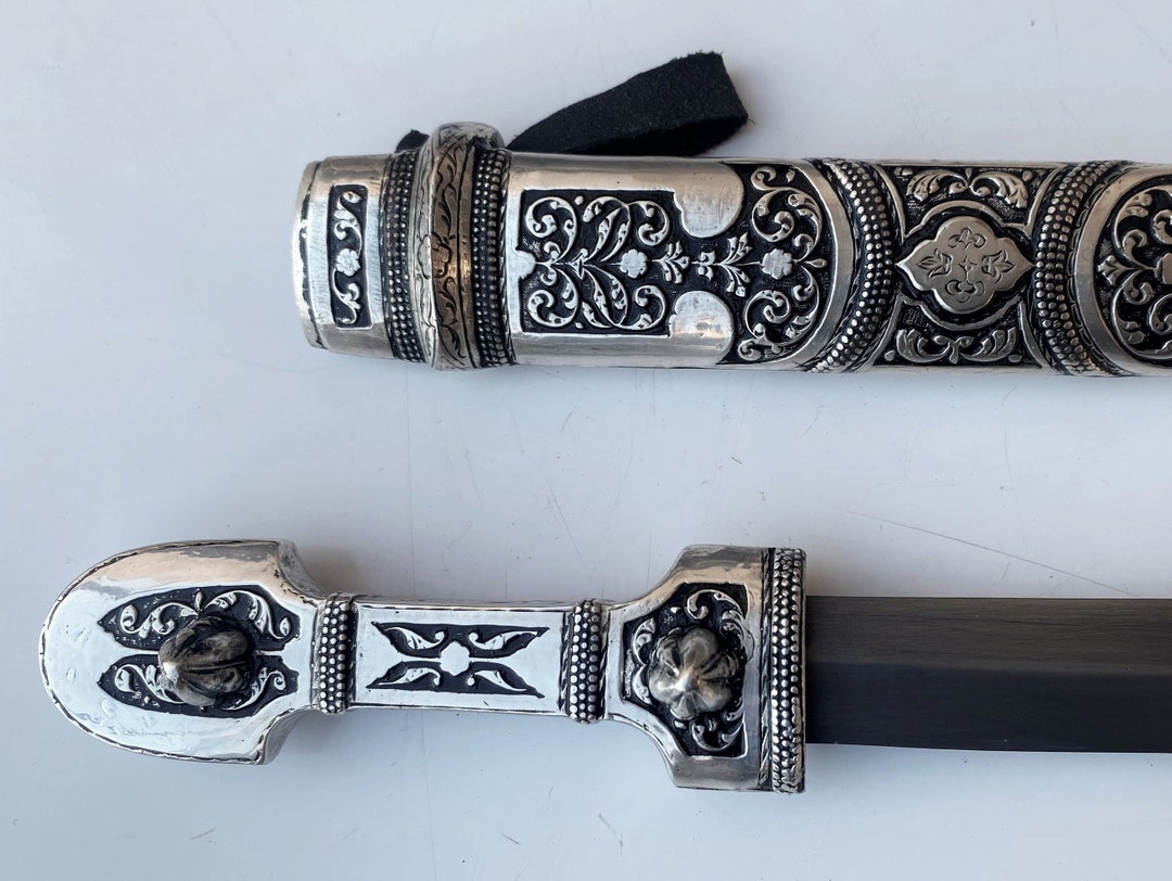 Handmade Dagger Sword Hand-forged Fixed Blade Knife Shashka Scimitar ...