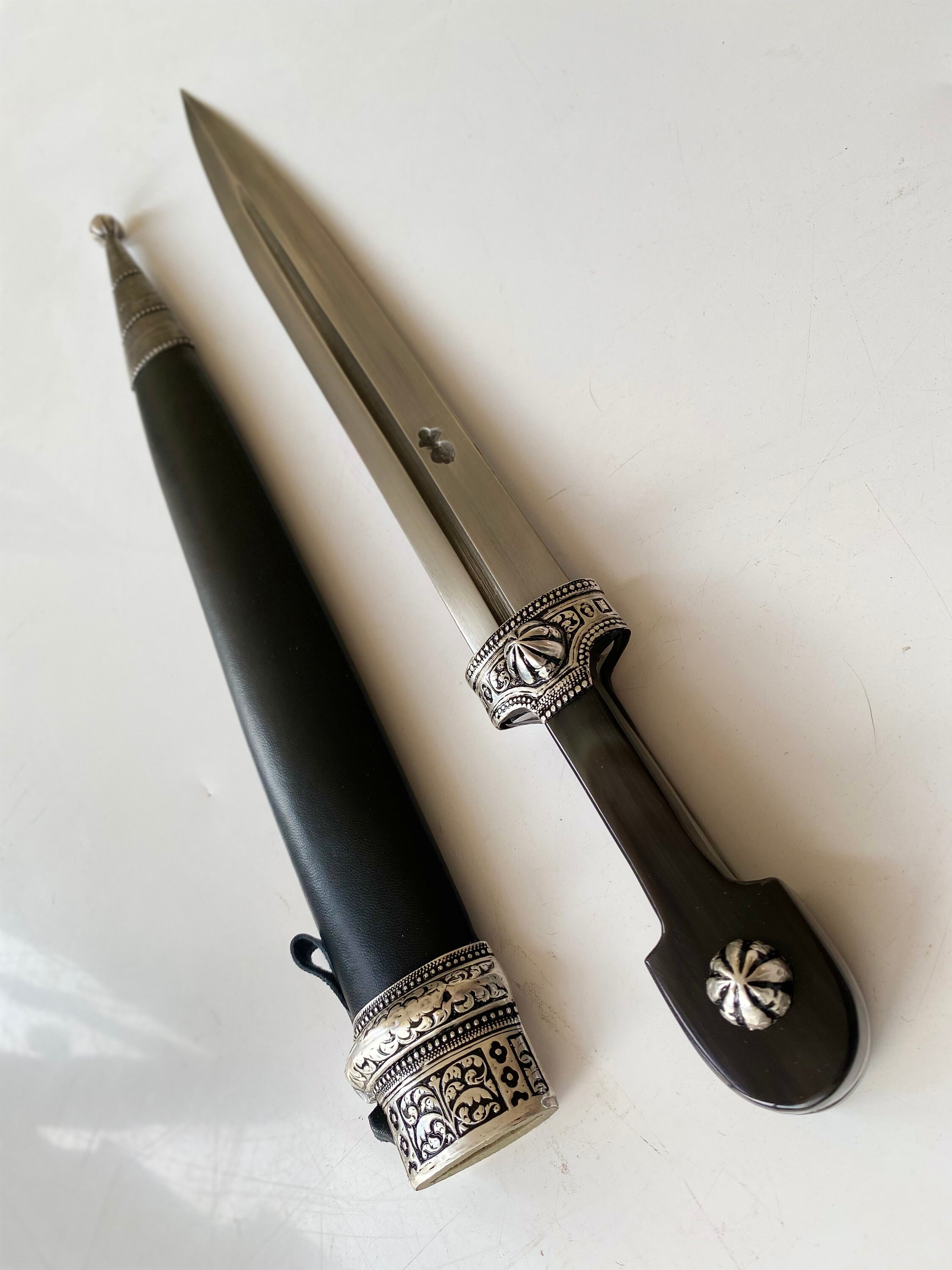 Handmade Caucasian Dagger, Kinjal, Fodged Steel Sword, Kindjal, Bulat ...