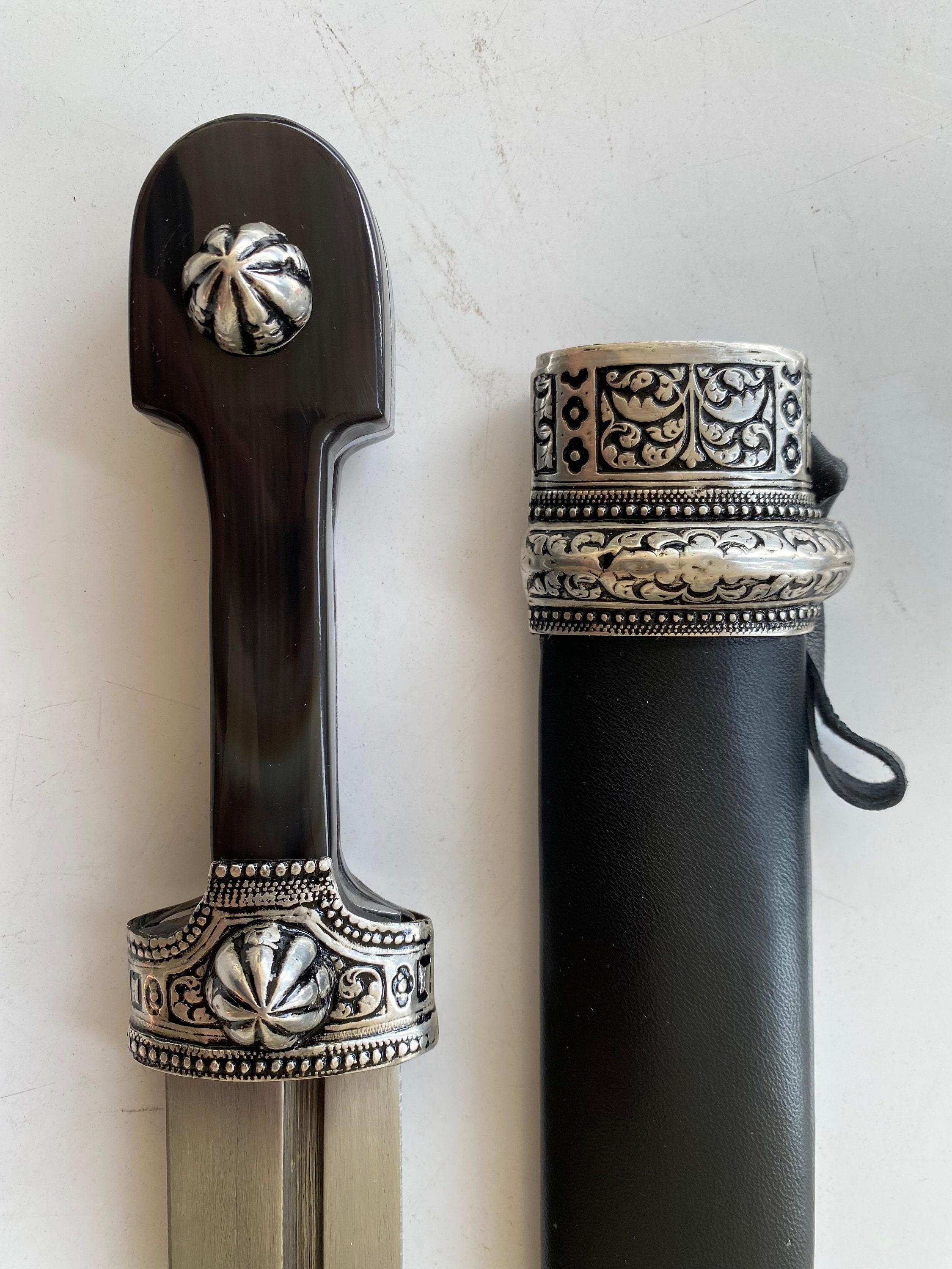 Handmade Caucasian Dagger, Kinjal, Fodged Steel Sword, Kindjal, Bulat ...