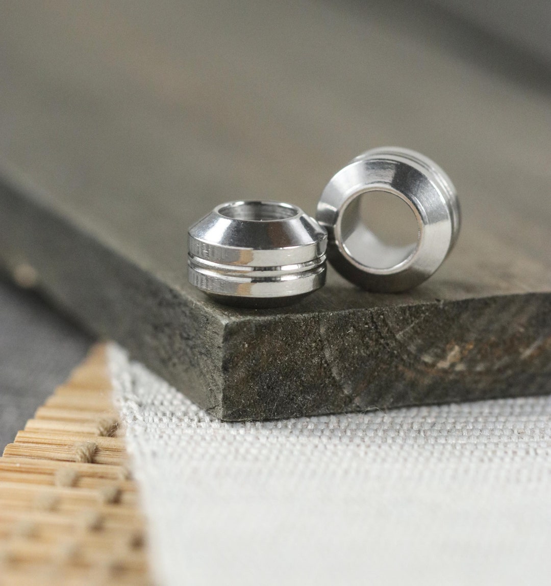 Stainless Steel Grooved Metal Seamless Spacer Beads 10 Pieces per Order ...