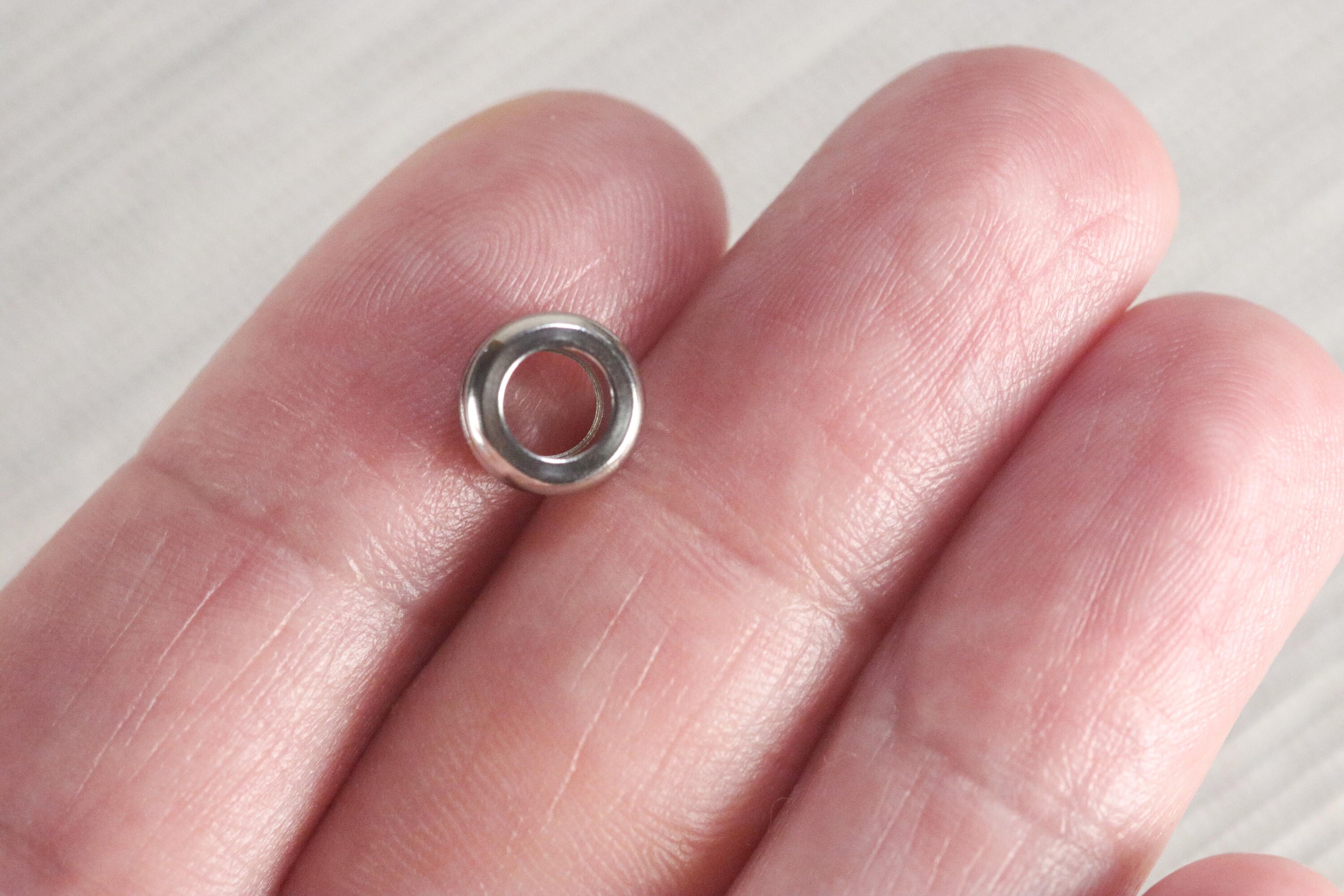 Stainless Steel Grooved Metal Spacer Beads: 8mm, 20 Pieces F53 - Etsy