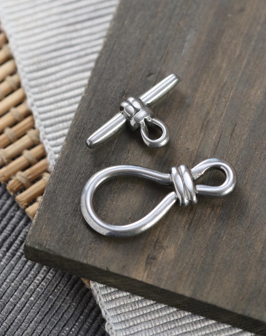 304 Stainless Steel Double Loop Metal Toggle Clasp Set (2 Sets per ...