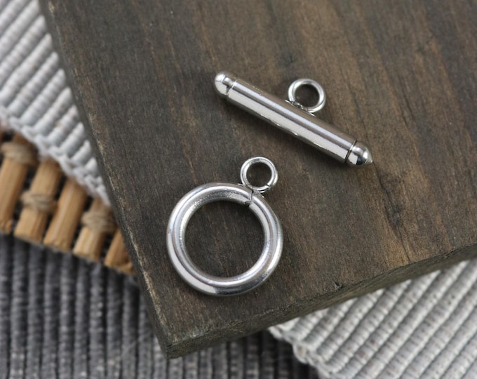 304 Stainless Steel Double Loop Metal Toggle Clasp Set (2 Sets per ...