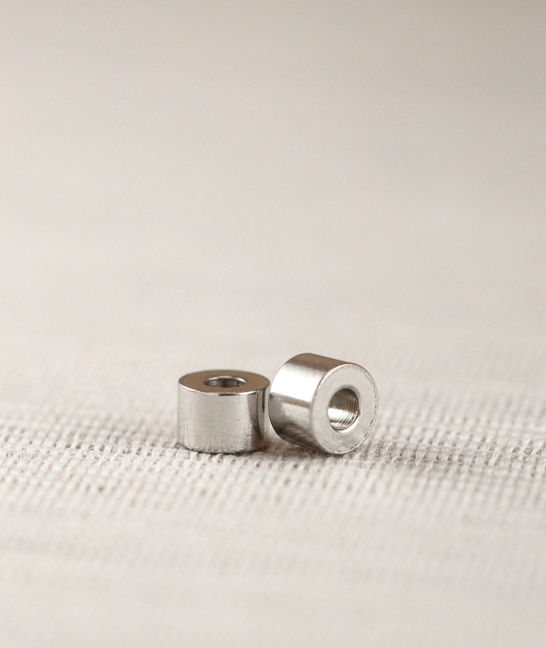 Stainless Steel Short Tube Metal Spacer Beads 20 Pieces per Order 6mm X ...