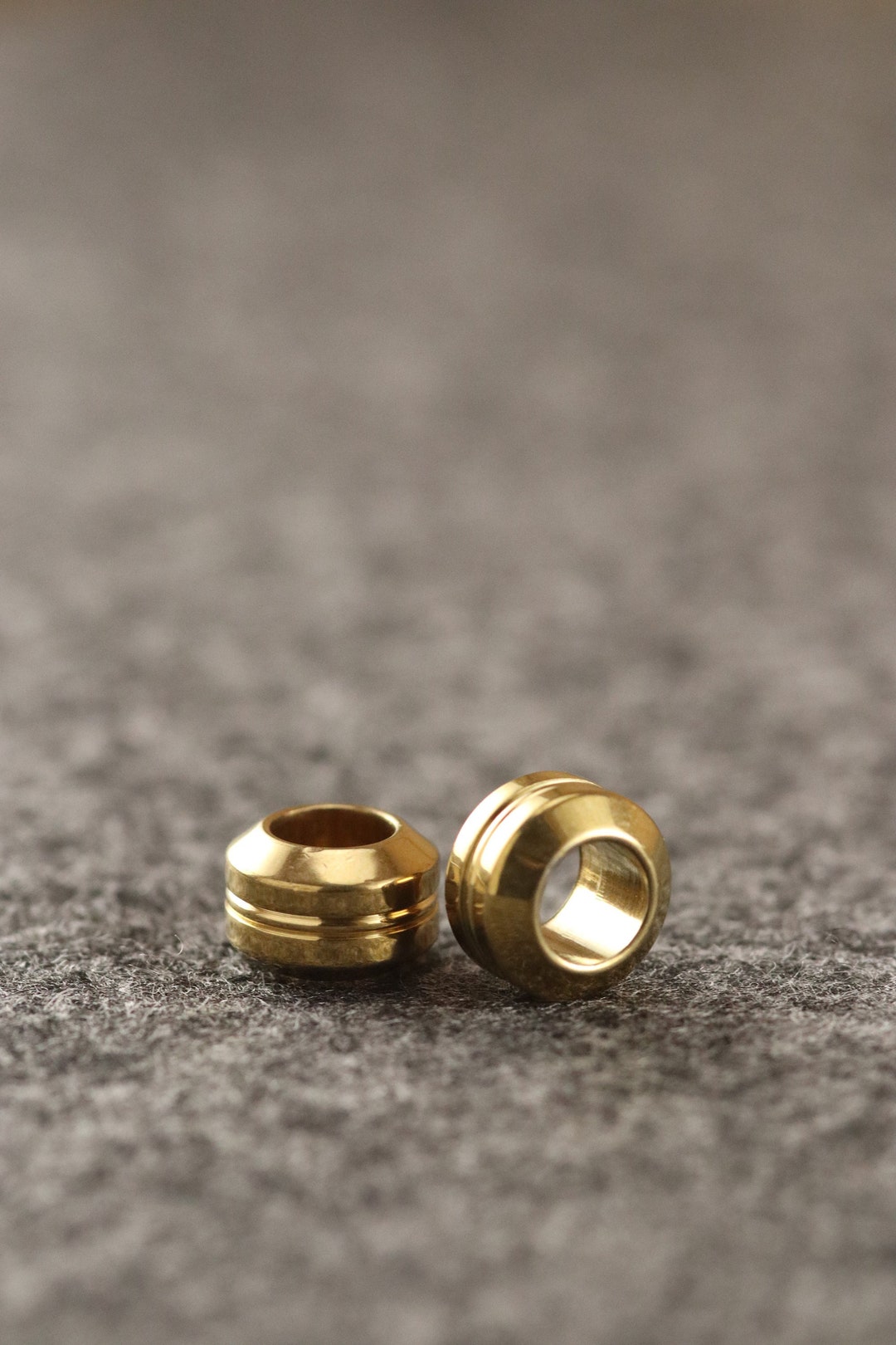 Gold Tone Stainless Steel Grooved Spacer Beads: 5 Pieces, 11mm D50 - Etsy