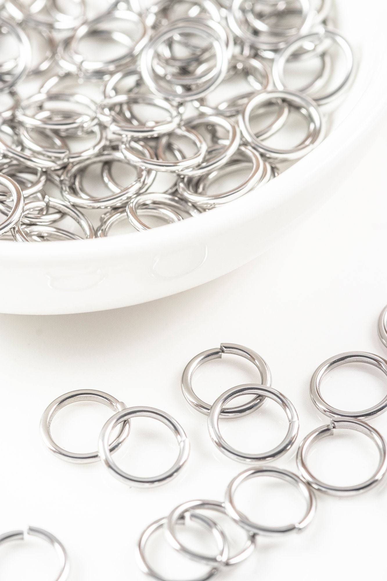 304 Stainless Steel Sturdy Metal Open Jump Rings 100 Pieces per Order ...