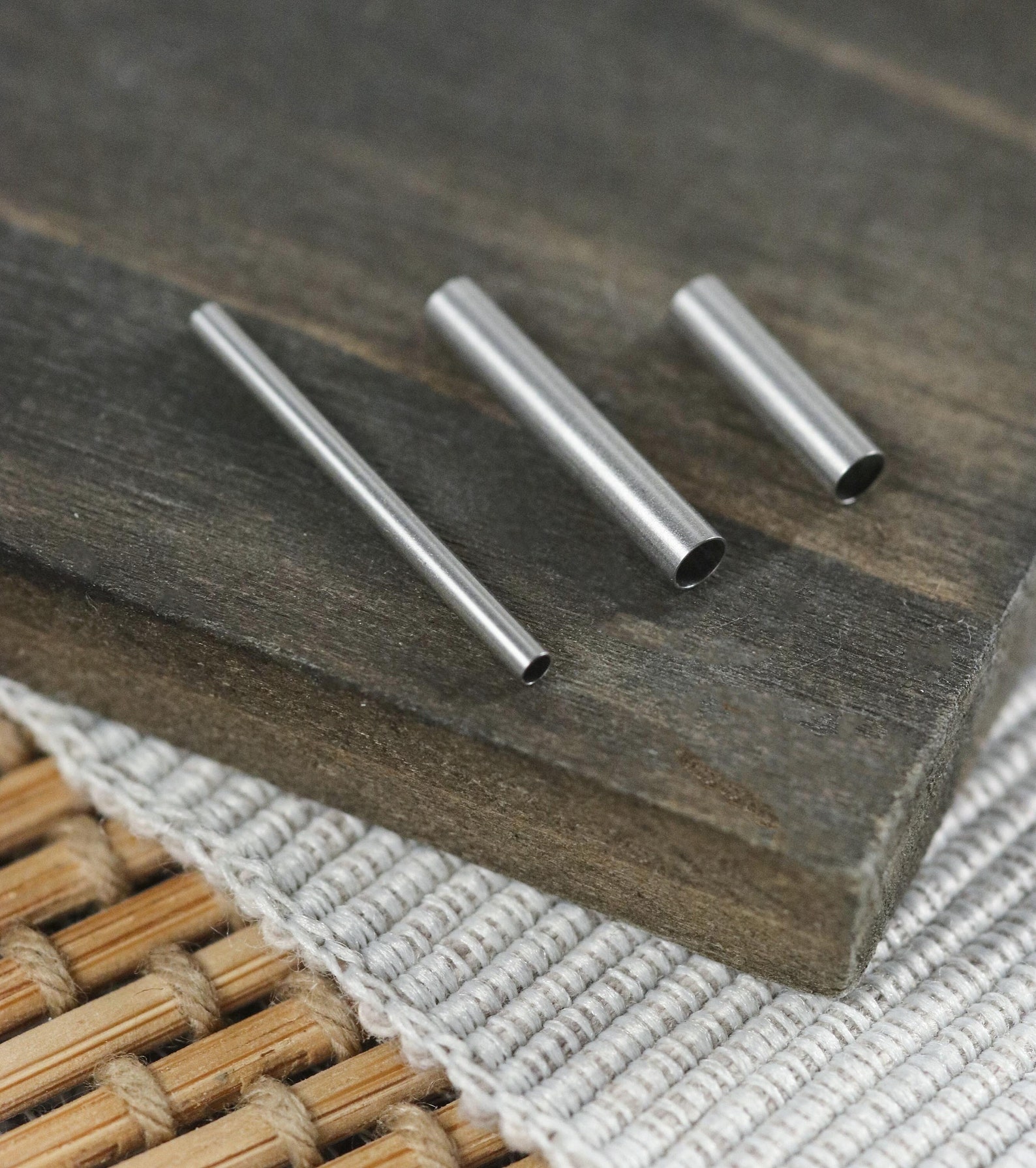 Stainless Steel Bugle Spacer Beads: 304 Metal Tube CHOOSE SIZE (50 ...