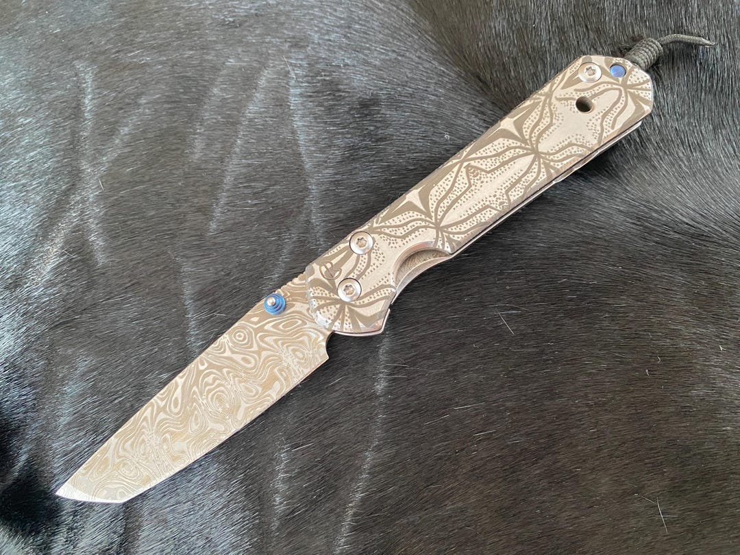 Chris Reeves Old Sebenza 21 Replica Titanium Engraved Scales S30vn ...