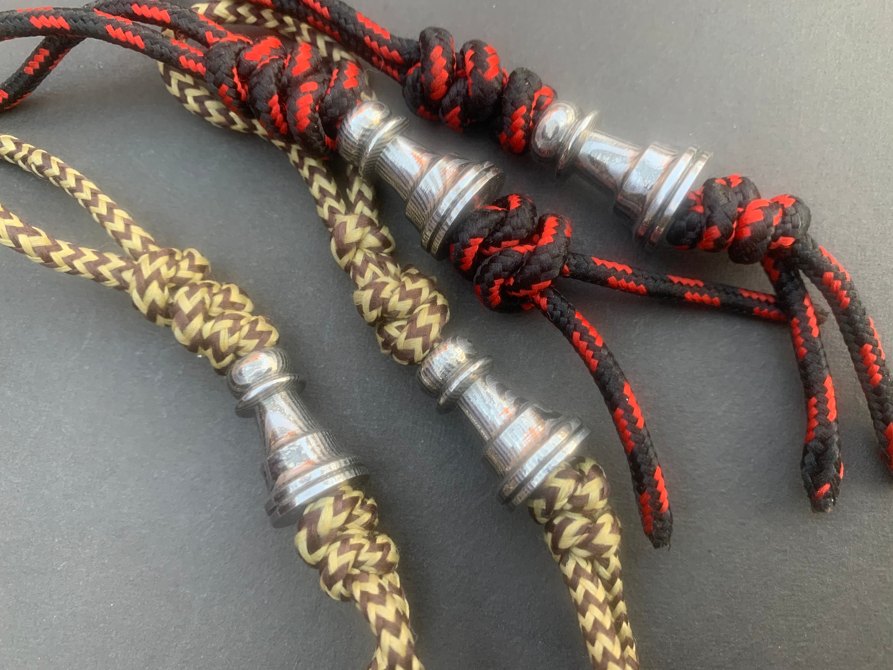 Handmade Chess Pawn Shape SS Damascus Bead With Snake Knot Lanyard for ...