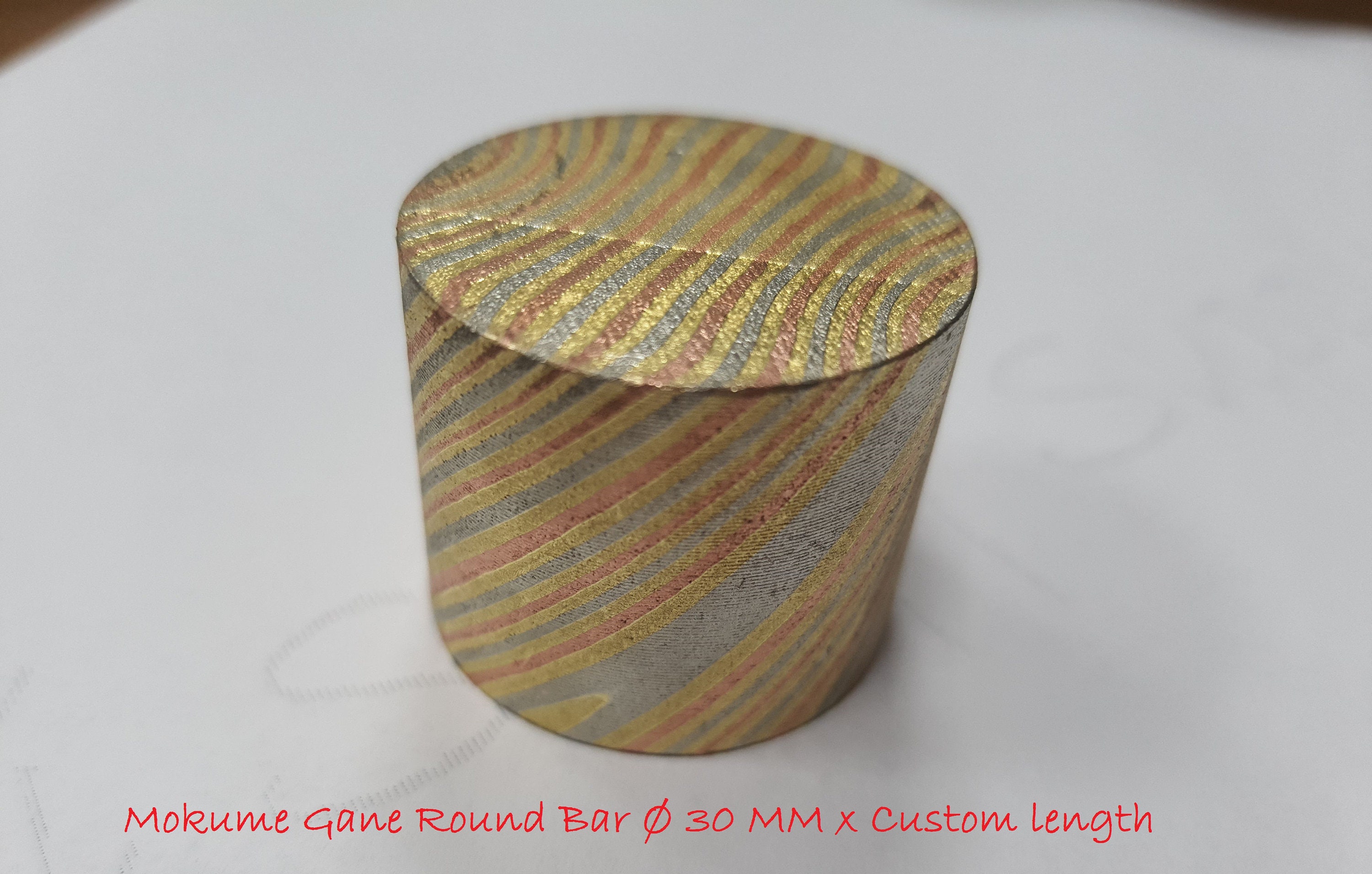 Sculpting & Forming wave pattern. 3 alloys Mokume gane plate flat bar ...