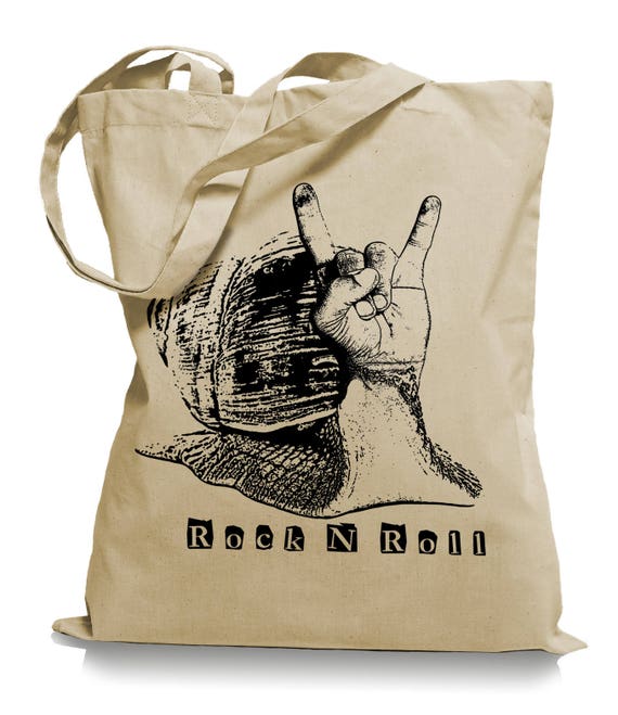 Rock N Roll Slug Jute Bag Gym Bag Cloth Bag Hipster Sports | Etsy UK
