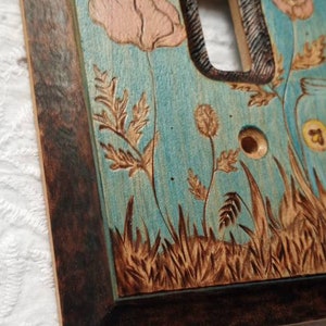 Botanical Light Switch Cover Unique Floral Handpainted Nature Switch ...