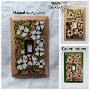 1 Toggle Botanical Light Switch Cover Unique Floral Handpainted Switch ...