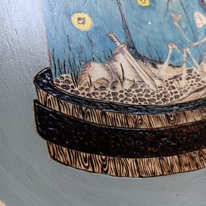 Pensive Skeleton in Glass Dome Wall Art - Etsy