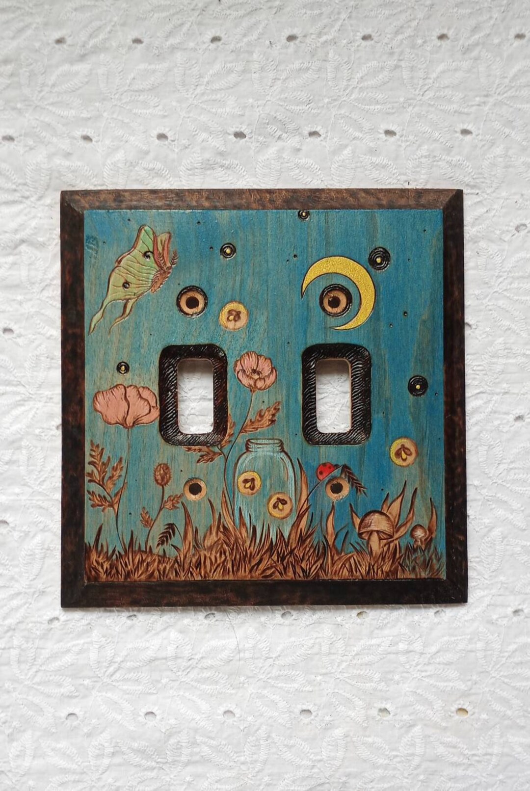 Botanical Light Switch Cover Unique Floral Handpainted Nature Switch ...