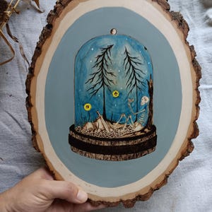 Pensive Skeleton in Glass Dome Wall Art - Etsy