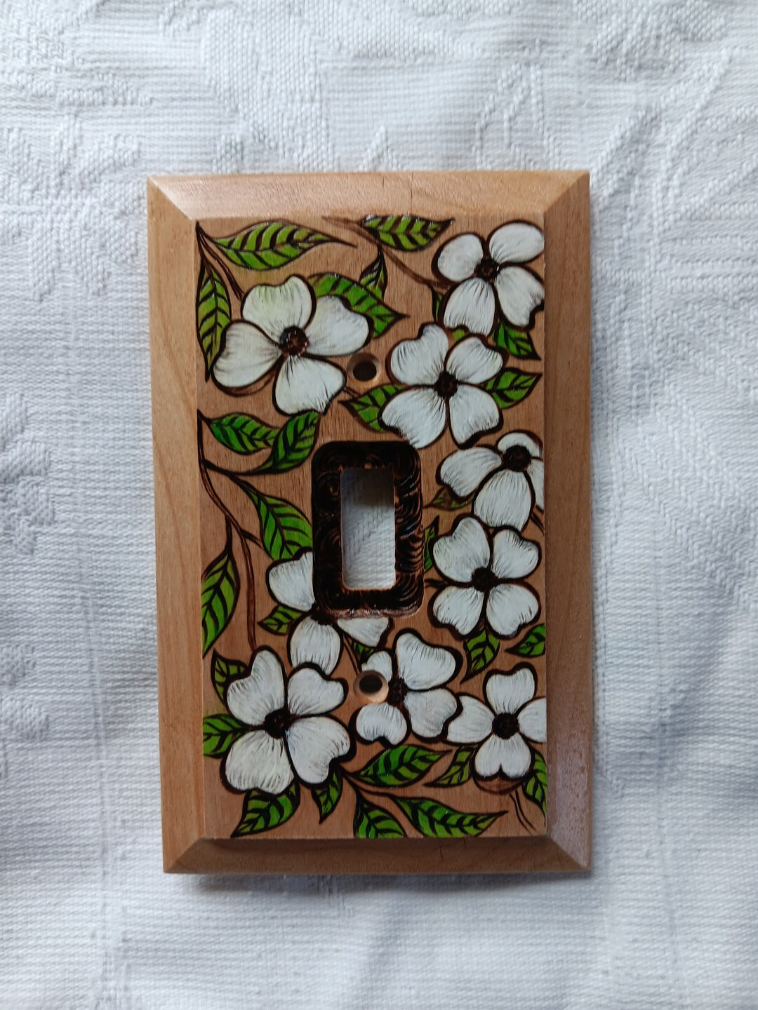 1 Toggle Botanical Light Switch Cover Unique Floral Handpainted Switch ...