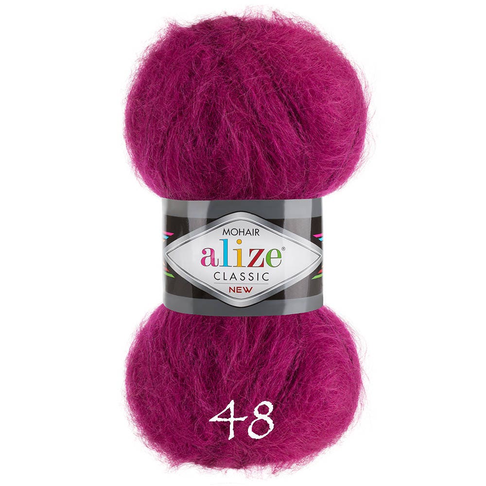 Alize MOHAIR CLASSIC NEW Blend mohair wool hand knit yarn | Etsy