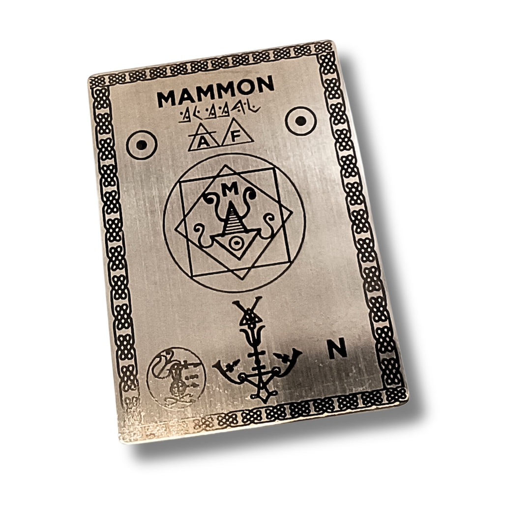Altar Tile of Demon Mammon With Sigil Magic & Activation, Altar Card ...
