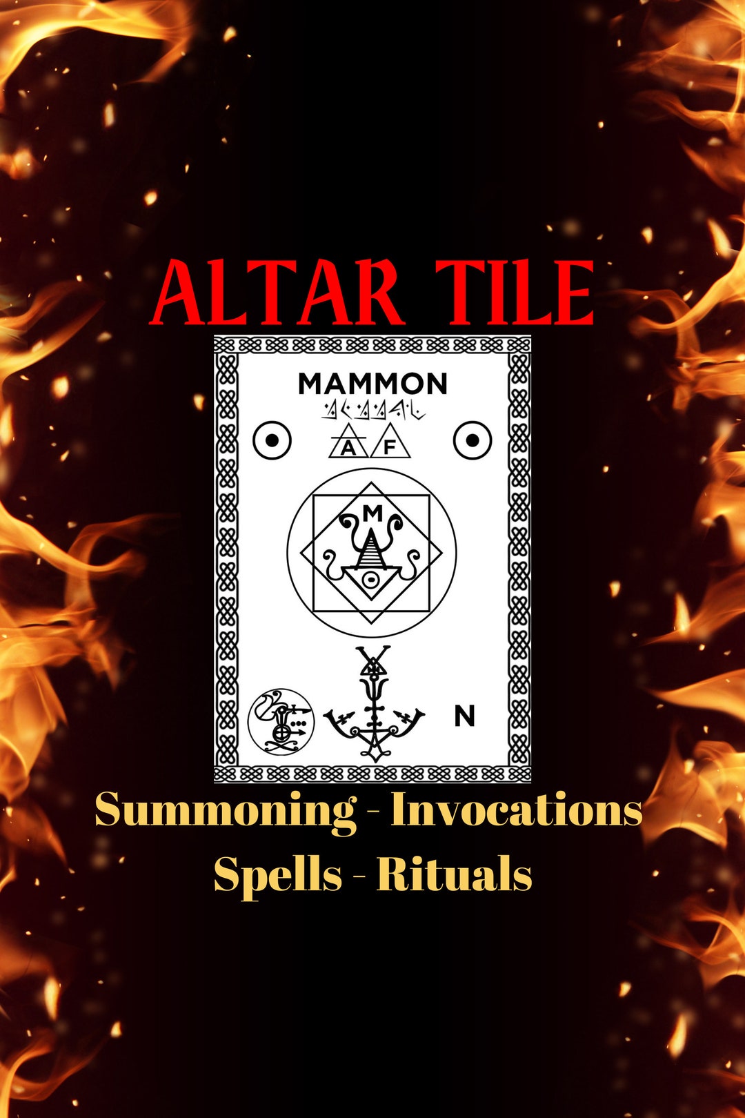 Altar Tile of Demon Mammon With Sigil Magic & Activation - Etsy UK