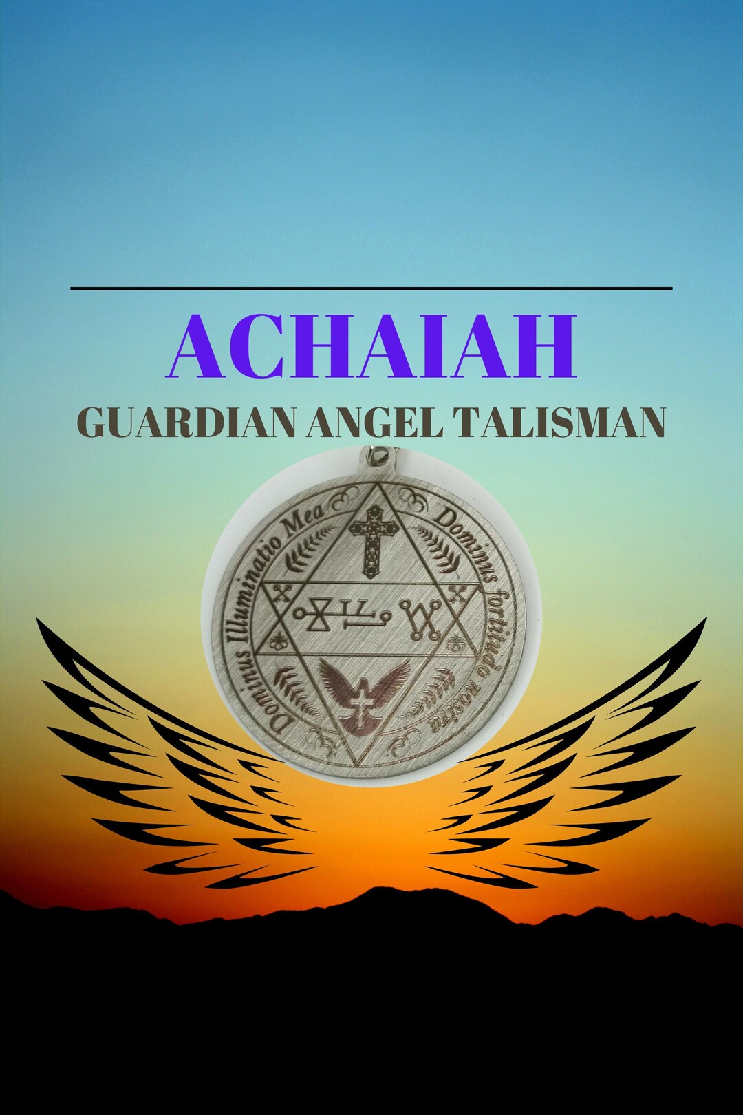 Guardian Angel Achaiah Talisman para Paciencia Fe Ocultismo - Etsy España