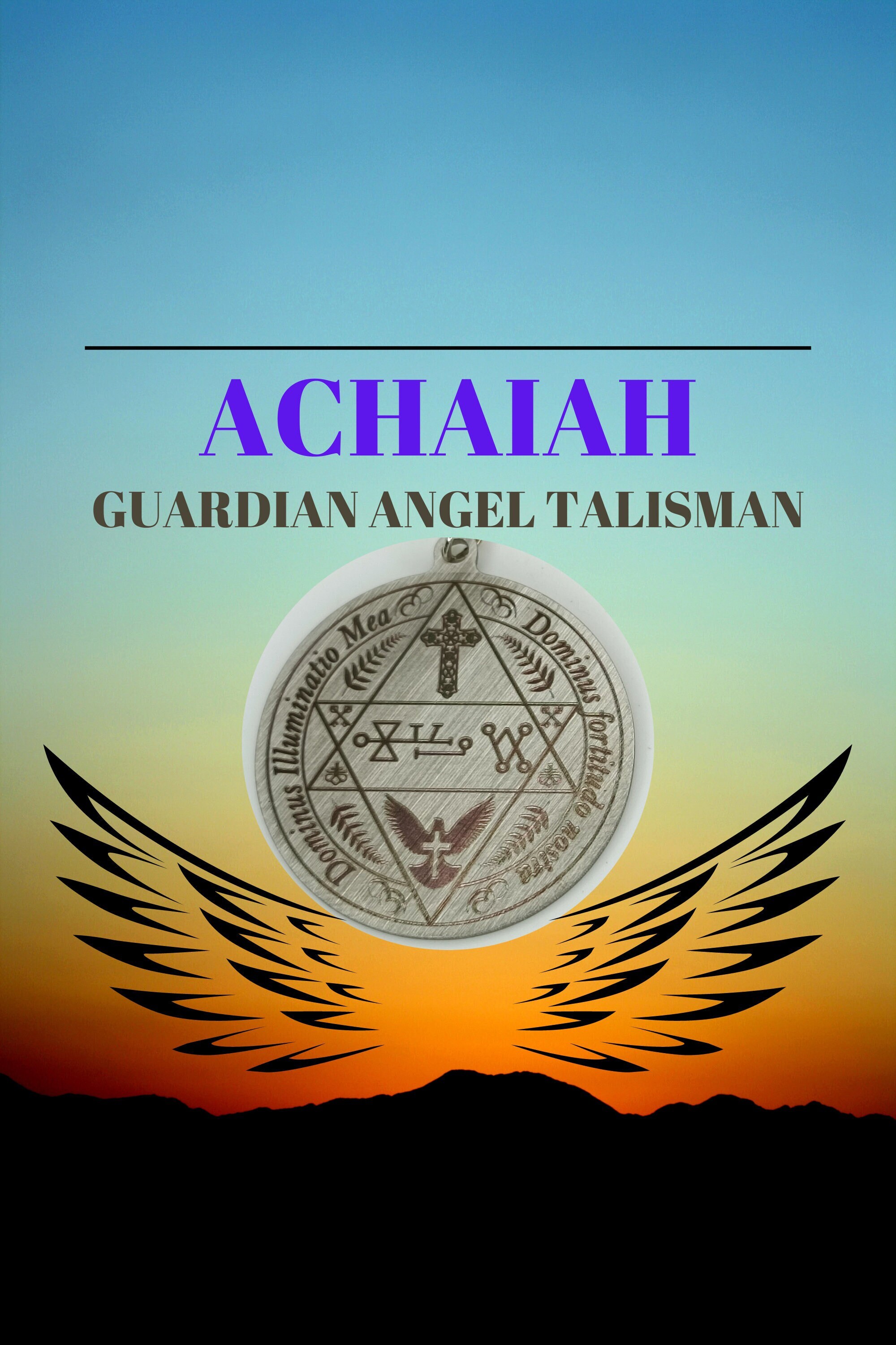 Guardian Angel Achaiah Talisman para Paciencia Fe Ocultismo - Etsy España