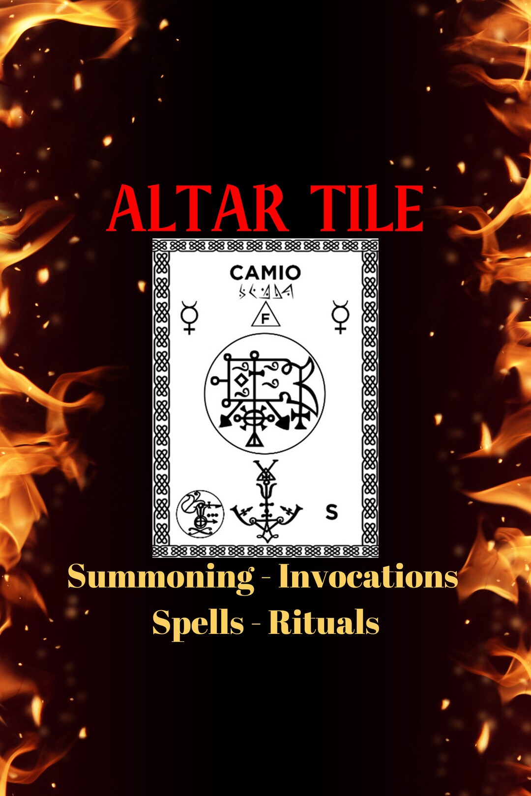 Demon Camio Altar Altar Tile to Empower Magic Rituals - Etsy