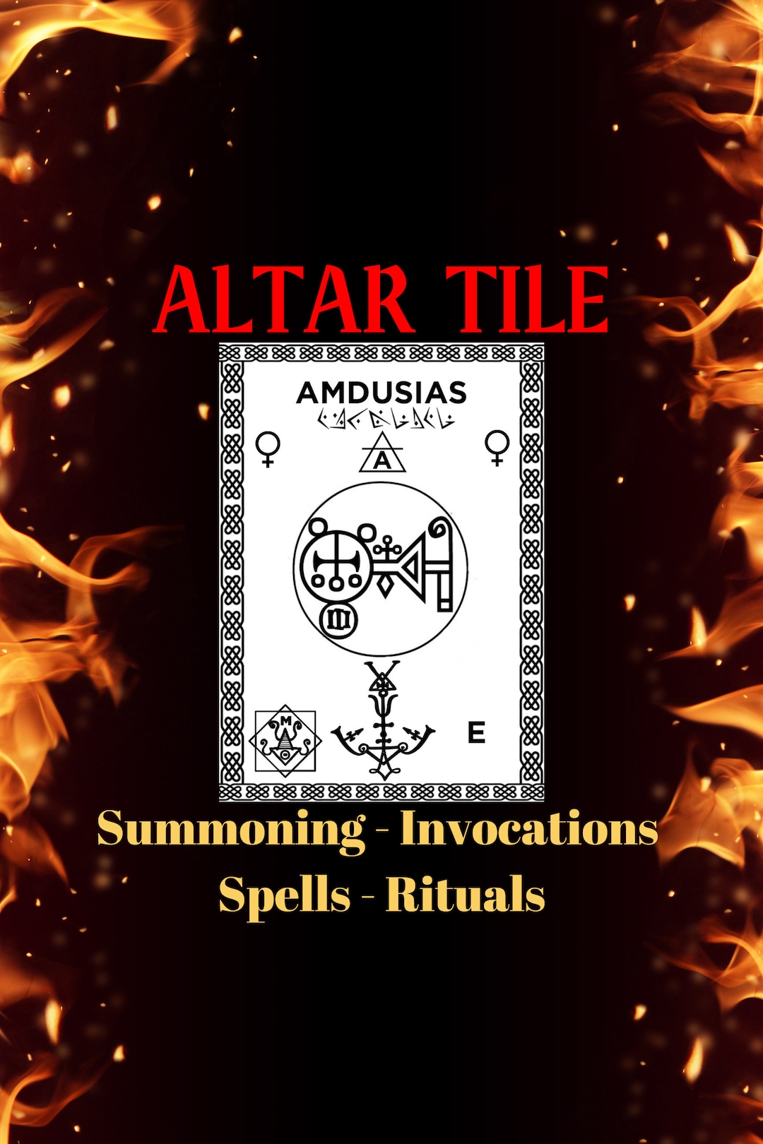 Demon Amdusias Altar Altar Tile to Empower Magic Rituals - Etsy