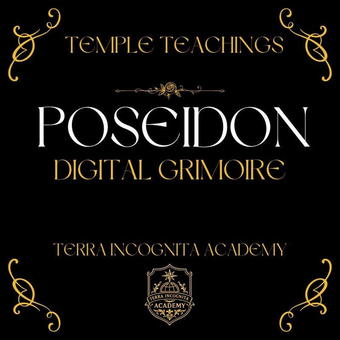 Greek God Poseidon Grimoire of Tidal Command, Protection & Hidden ...