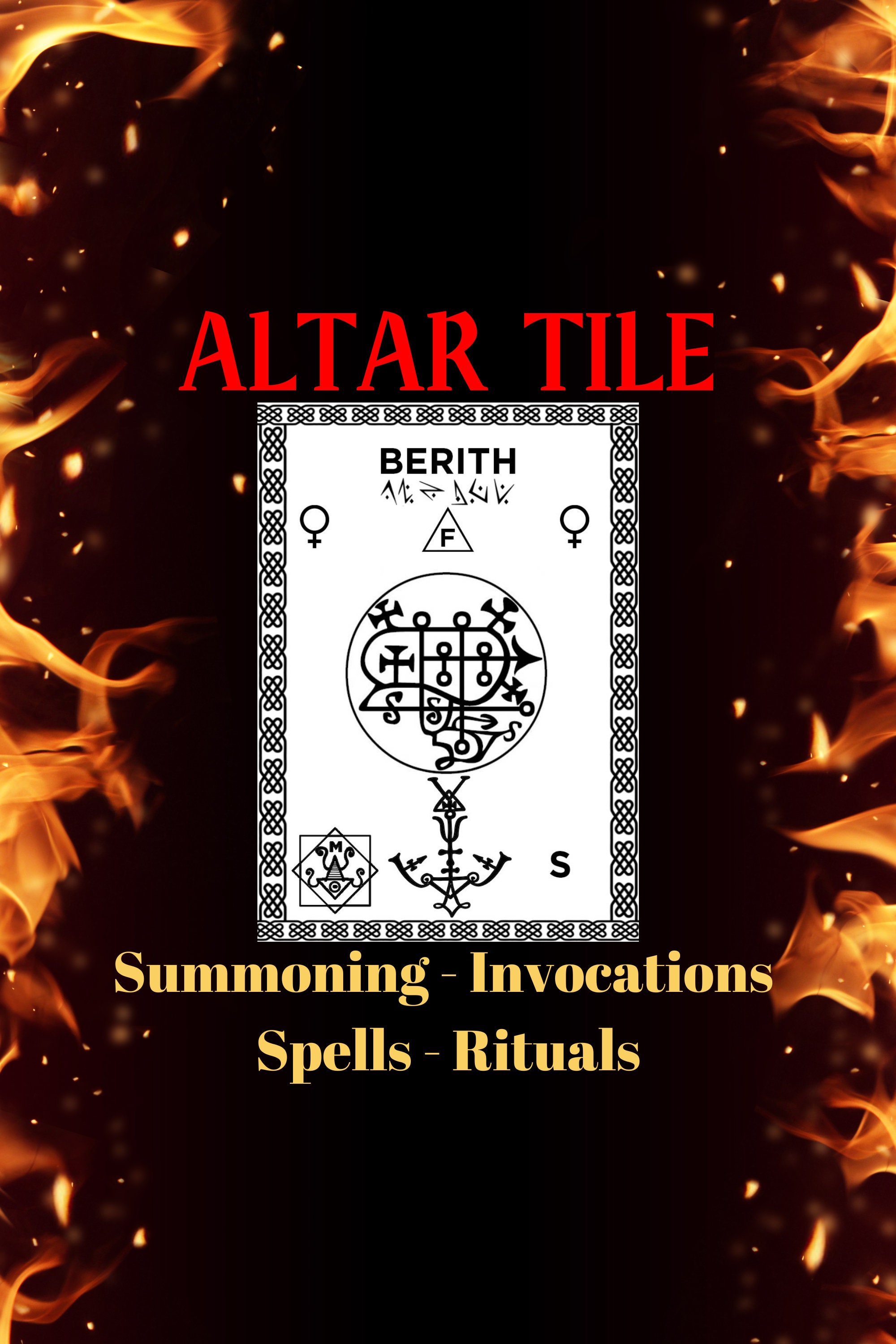 Altar Tile of Demon Berith With Sigil Magic & Activation - Etsy Australia