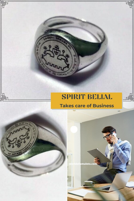 Occult Demon Ring of Spirit Belial for Jobs Business and - Etsy