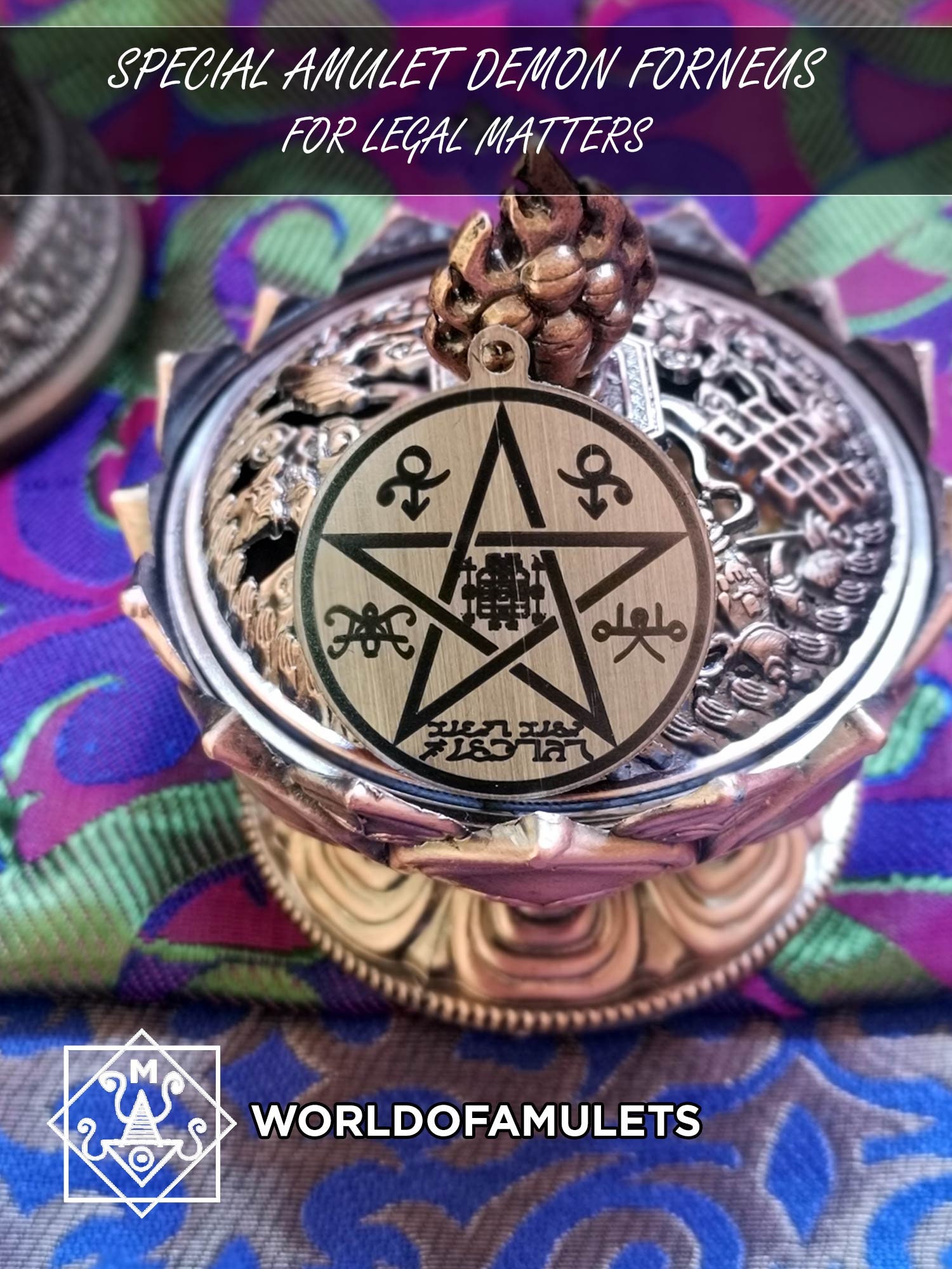 Satanic Jewelry Satanic Seal Demon Forneus Gothic Necklace | Etsy