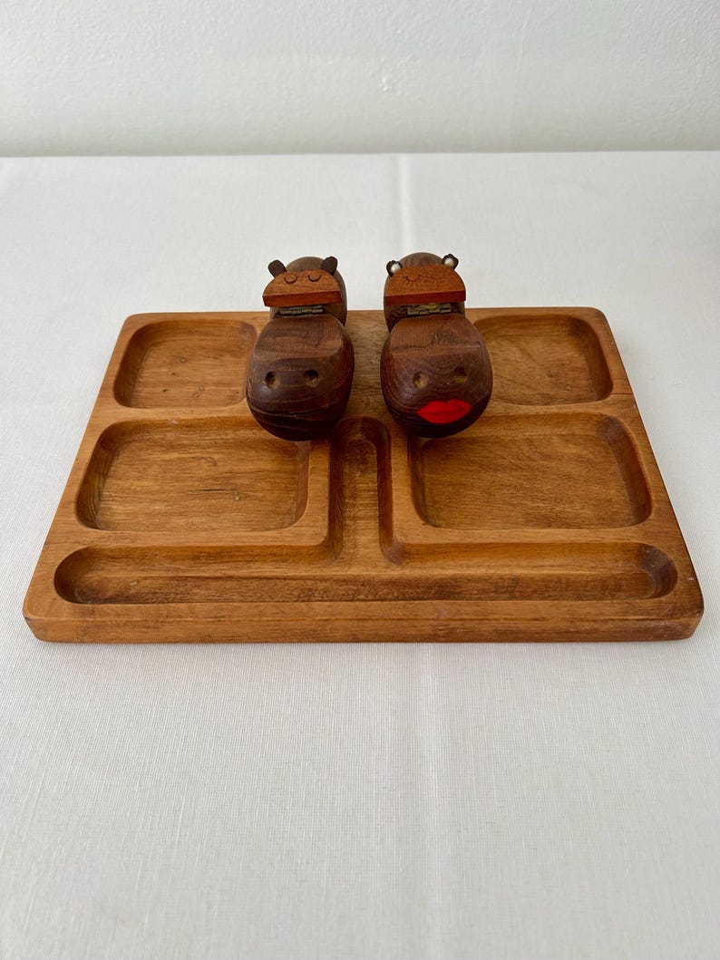 Mid Century | Zoo Line | Teak |hippo | Dresser Valet - Etsy