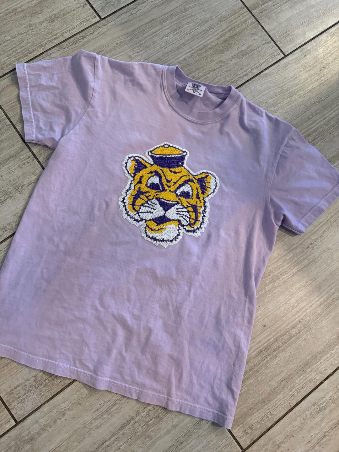 Sailor Mike Tiger Lsu Mascot T-shirt. Full Sequin Design - Etsy