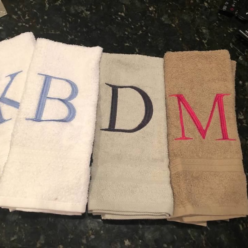Monogramed Hand Towels - Etsy
