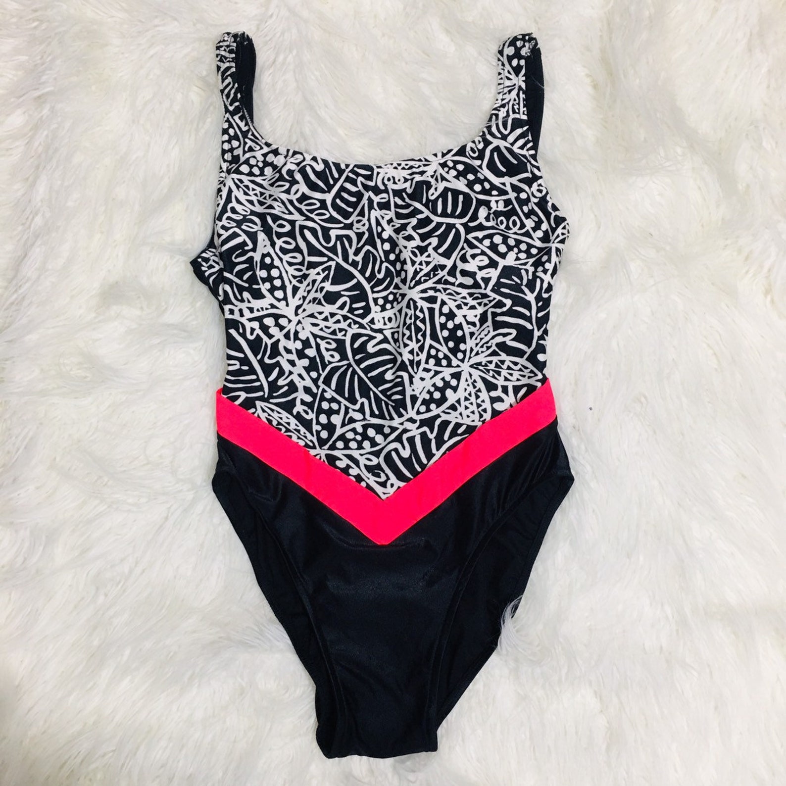 Vintage 90s Avon One Piece Swimsuit High Cut Modest Swimwear NWOT Large ...