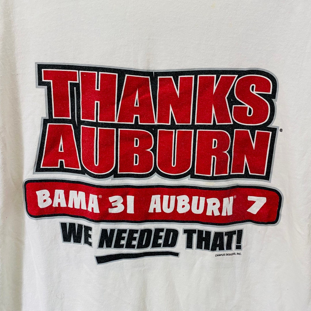 Vintage 2001 Alabama Iron Bowl Tee Tshirt Medoim Y2k Alabama Roll Tide ...