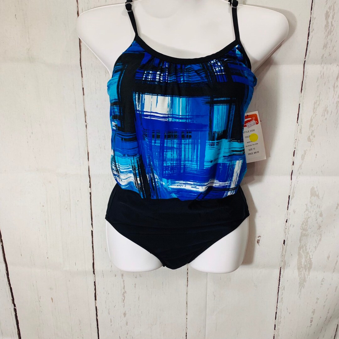 Vintage Deadstock 90s Ceeb Modest Shaping Swimsuit Size 10 Large One ...
