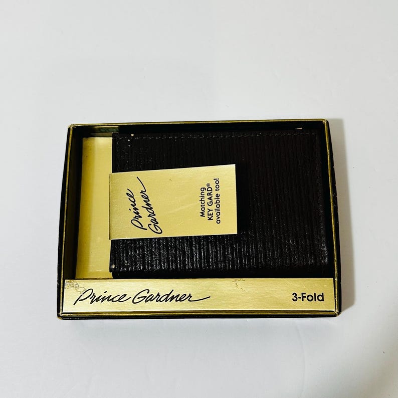 Vintage Prince Gardner 3 Fold Tri Fold Wallet Bill Fold Brown Grain ...