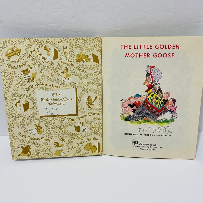 Vintage Mother Goose Little Golden Book 70s 80s Childrens - Etsy
