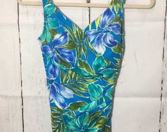 Vintage 90s Avon One Piece Swimsuit High Cut Modest Swimwear | Etsy