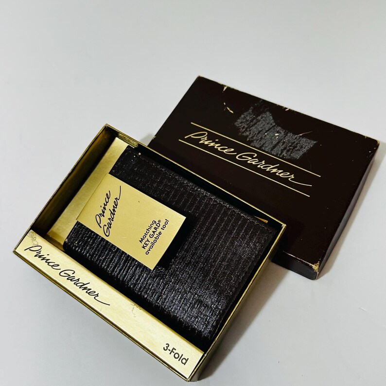 Vintage Prince Gardner 3 Fold Tri Fold Wallet Bill Fold Brown Grain ...