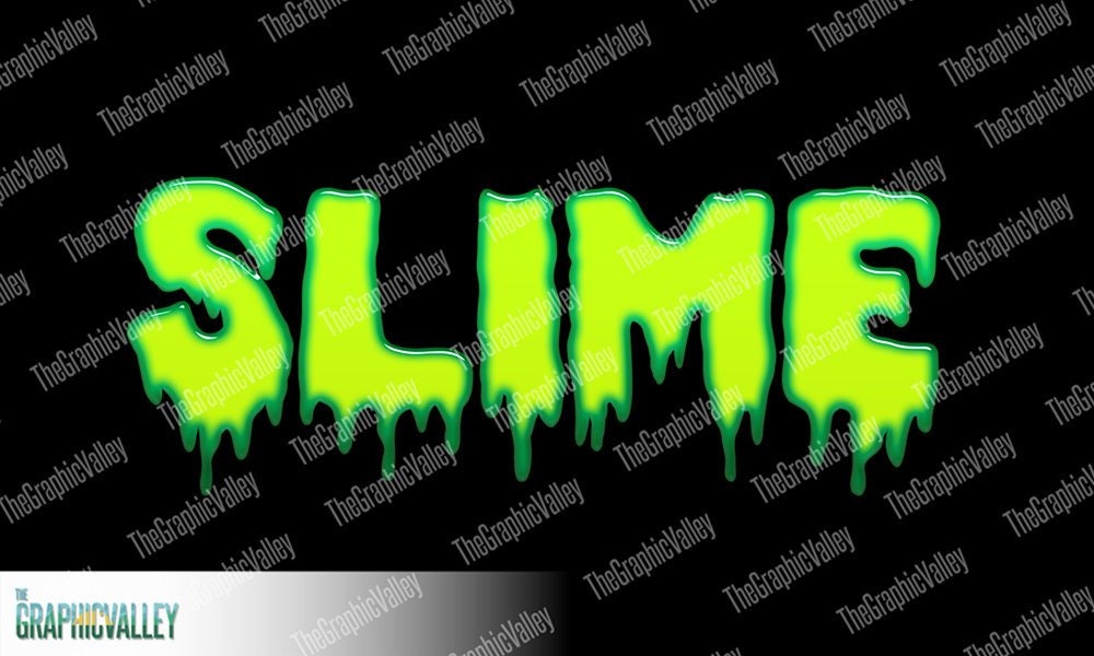 Spooky Slimy Green Letters Clipart Ooze Toxic Green Melting | Etsy ...