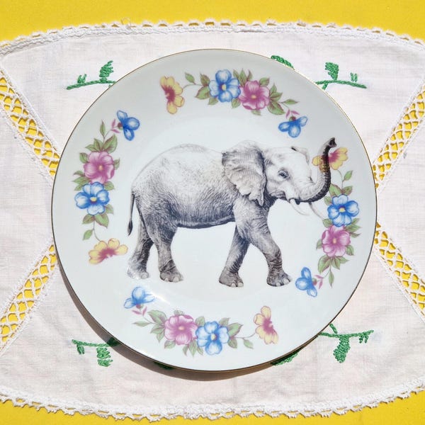 Elephant Plate - Etsy