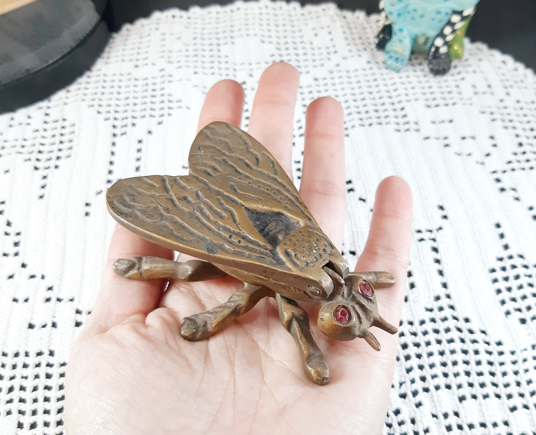 Small Vintage Ashtray Fly Insect Bug Brass - Etsy