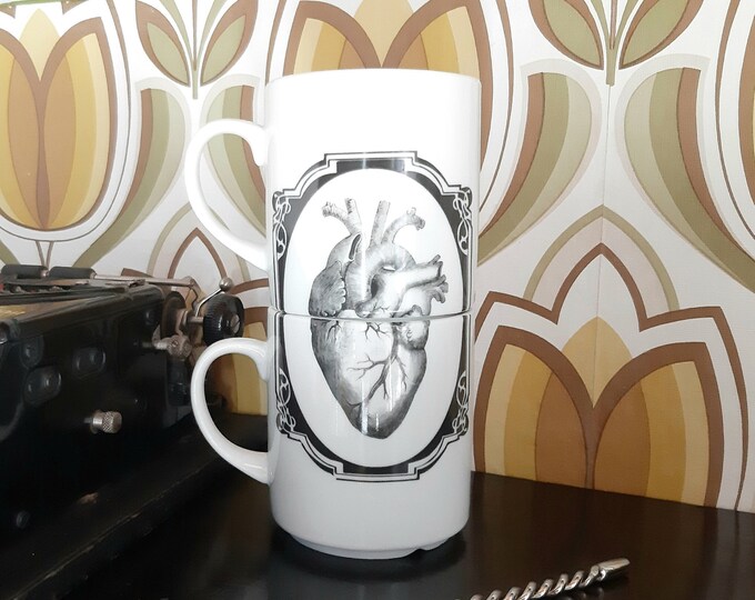 Stackable Mugs Anatomic Heartanatomy Mugcoffee Muggoth Mug - Etsy