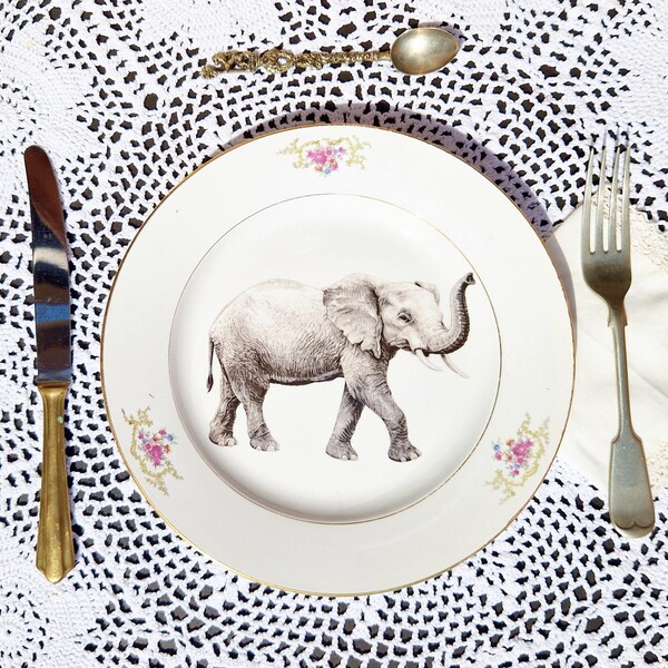 Elephant Plate - Etsy